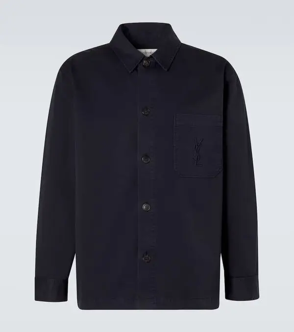 Saint Laurent Cassandre Cotton Shirt - Blue