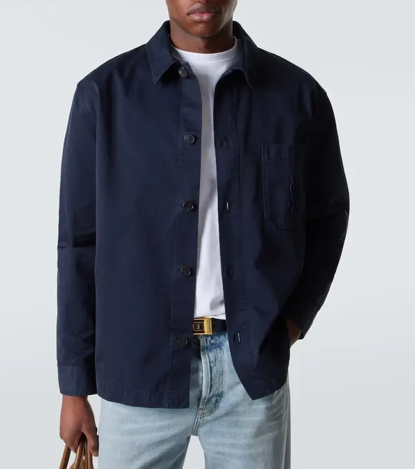 Saint Laurent Cassandre Cotton Shirt - Blue