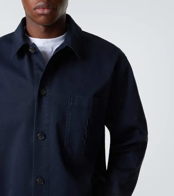 Saint Laurent Cassandre Cotton Shirt - Blue
