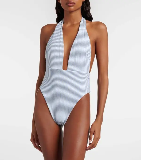 MONTCE Tropez Striped Halterneck Swimsuit