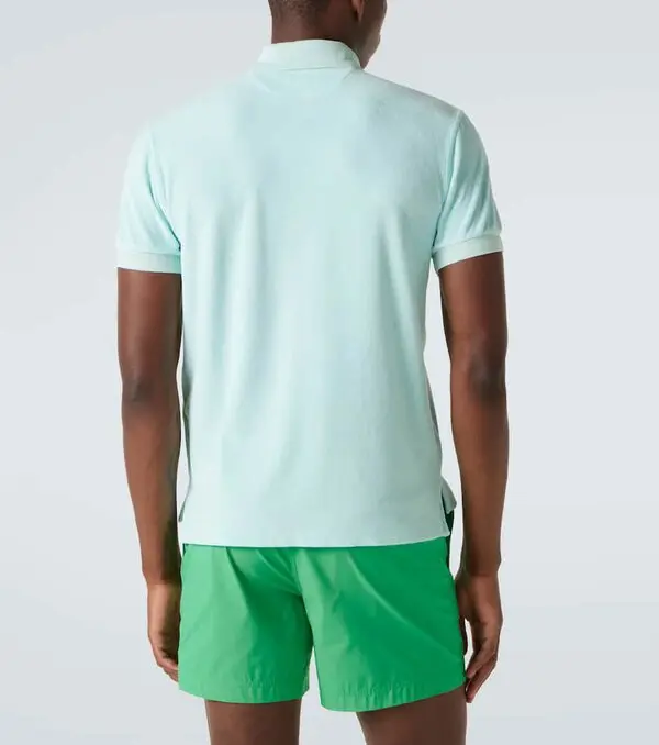 TOM FORD Cotton-blend Terry Polo Shirt - Blue