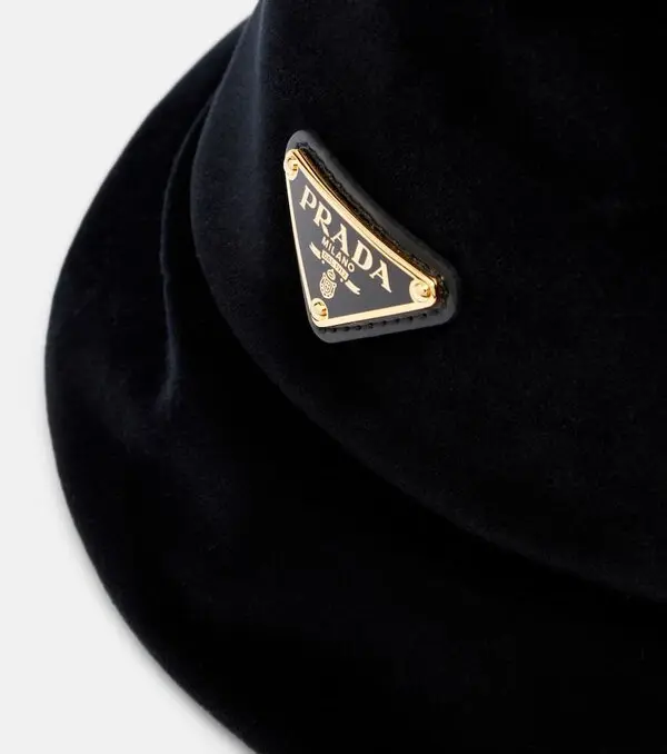 Prada Cotton Velvet Bucket Hat