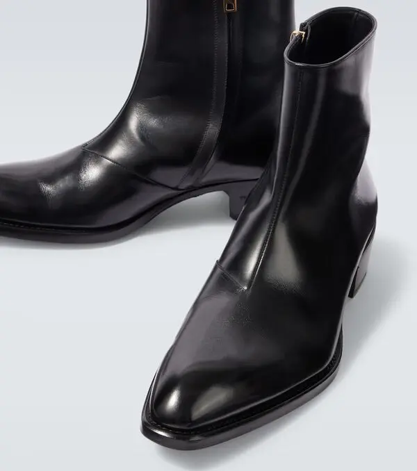 TOM FORD Vincent Leather Ankle Boots