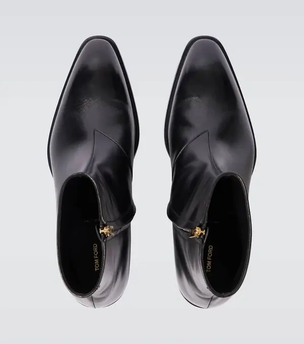 TOM FORD Vincent Leather Ankle Boots
