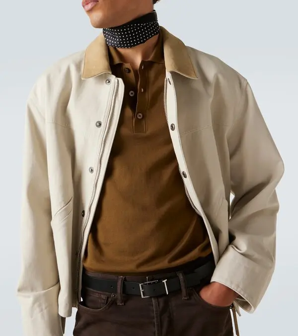 TOM FORD Cotton And Silk Polo Shirt - Brown