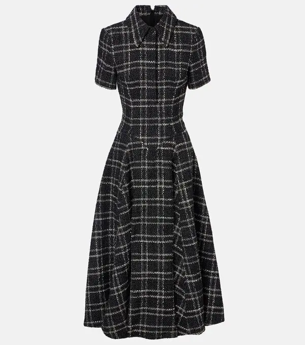 EMILIA WICKSTEAD Jody Checked Midi Dress