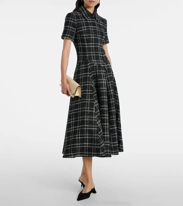 EMILIA WICKSTEAD Jody Checked Midi Dress