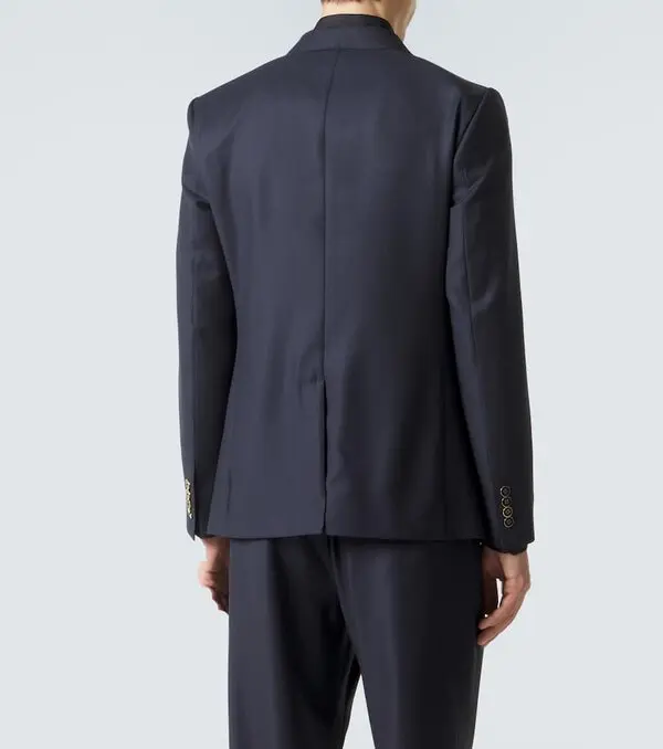 Dolce & Gabbana Double-breasted Virgin Wool Blazer - Black