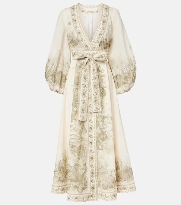 Zimmermann Wanderlust Printed Cotton Wrap Dress
