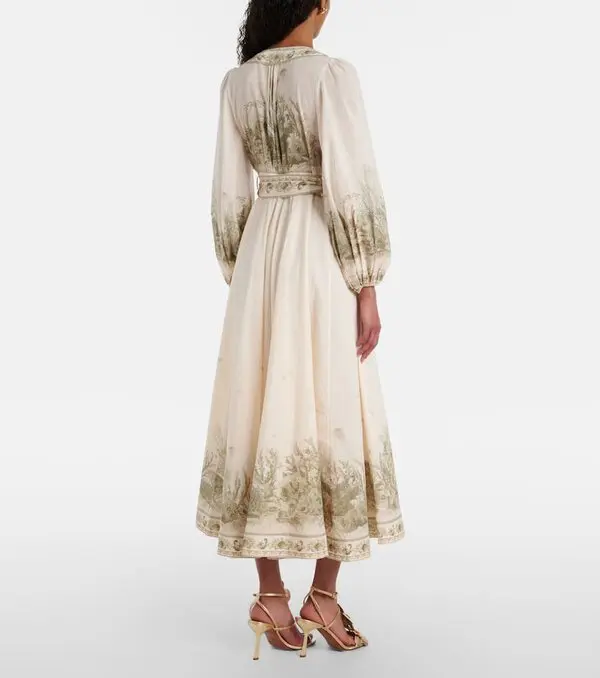 Zimmermann Wanderlust Printed Cotton Wrap Dress
