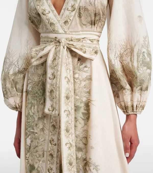 Zimmermann Wanderlust Printed Cotton Wrap Dress