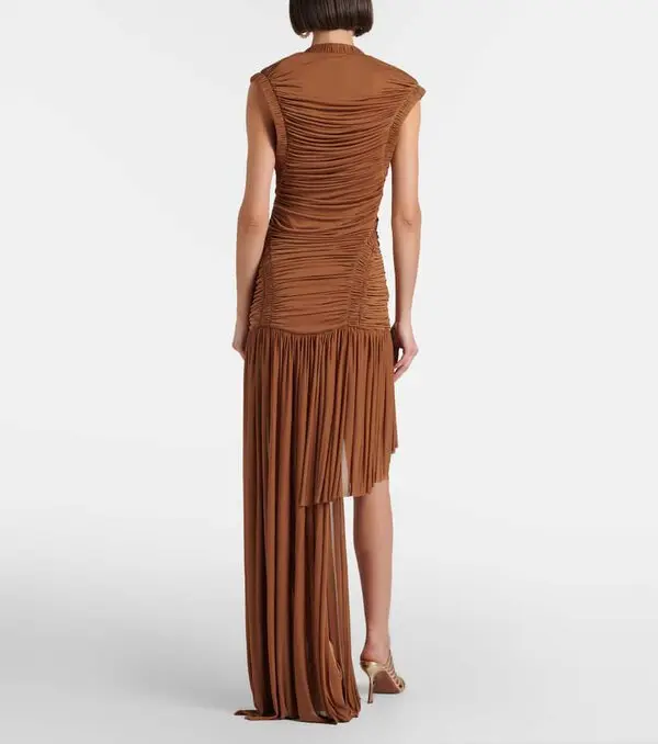 Christopher Esber Theron Draped Ruched Gown - Brown
