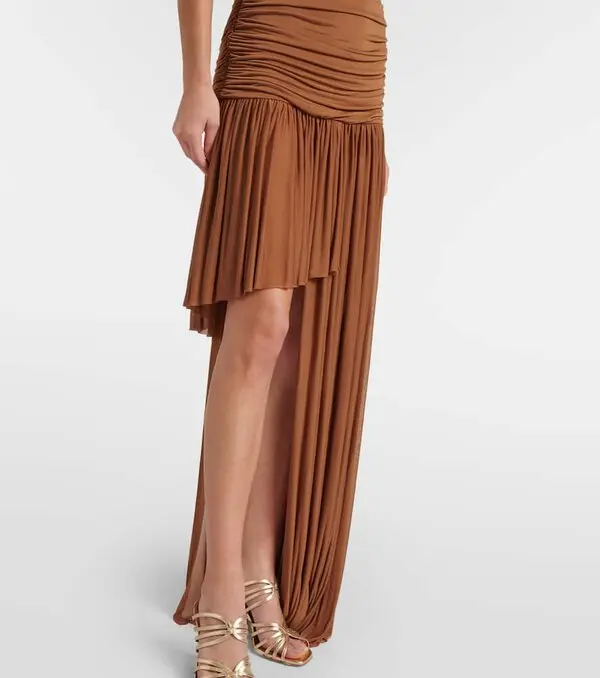 Christopher Esber Theron Draped Ruched Gown - Brown