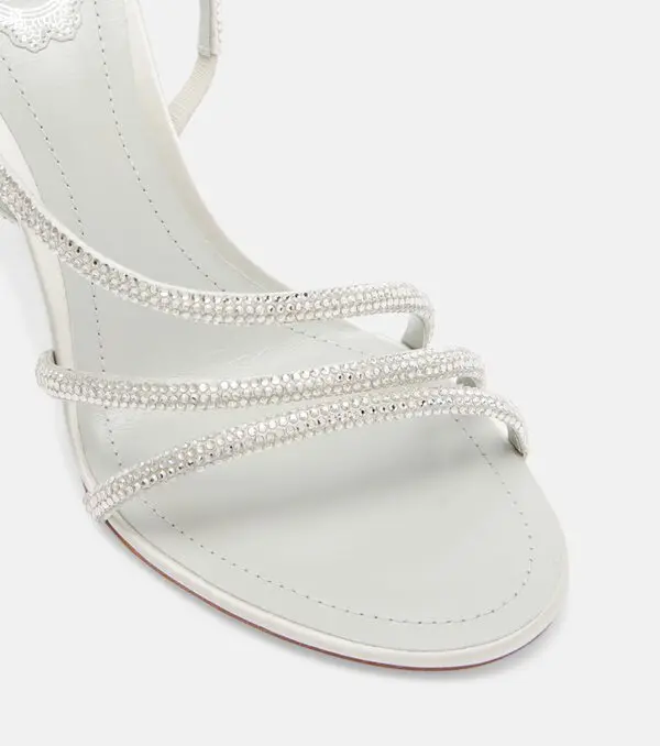 Rene Caovilla Crystal-embellished Satin Sandals