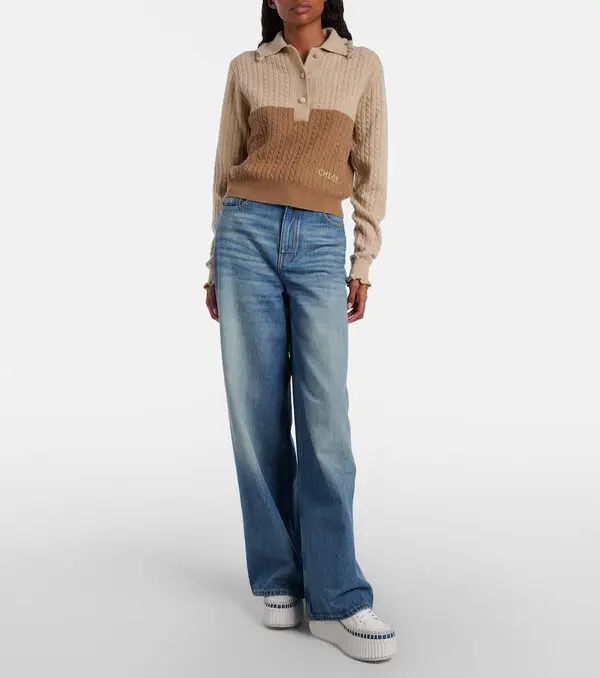 Chloé Nama Leather Platform Sneakers - Blue