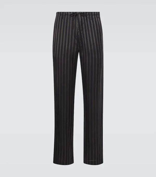 Dries Van Noten Mid-rise Straight Pants - Blue