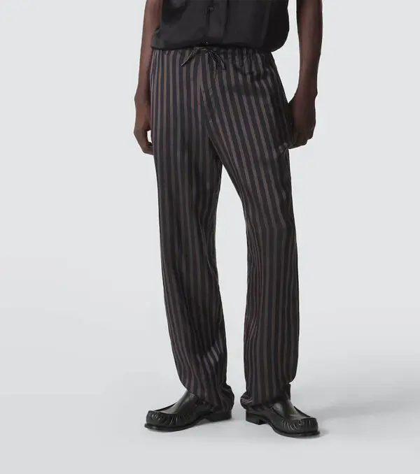 Dries Van Noten Mid-rise Straight Pants - Blue