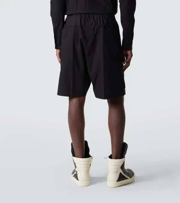 Rick Owens Cargobela Cotton Cargo Shorts - Black