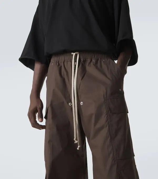 Rick Owens Cargobelas Cotton Cargo Pants - Brown