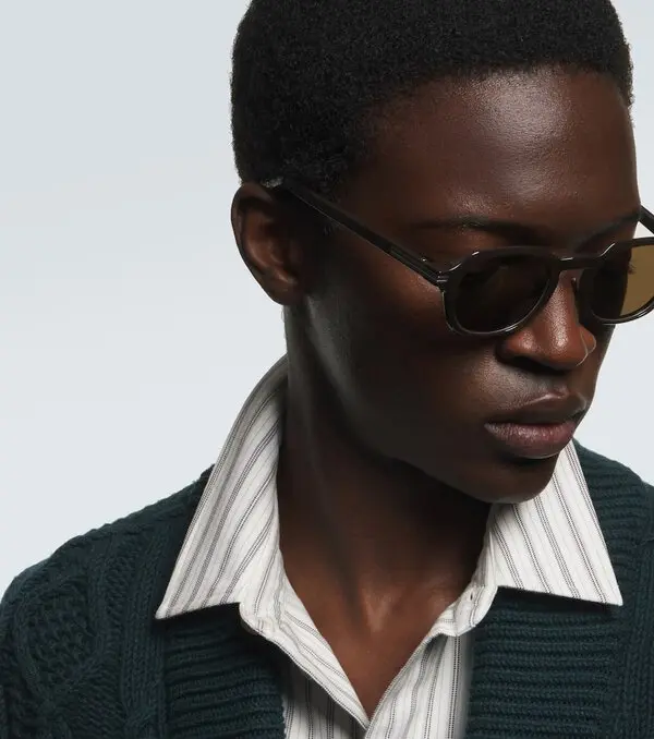 Zegna Round Frame Sunglasses