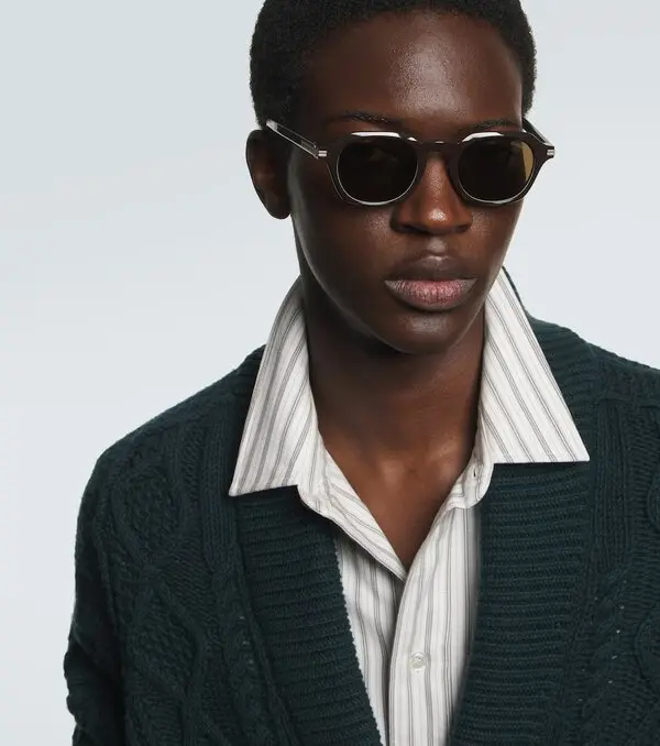 Zegna Round Frame Sunglasses