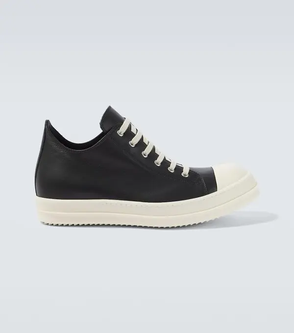 Rick Owens Leather Low-top Sneakers