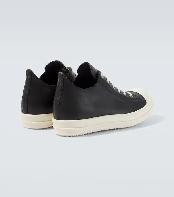 Rick Owens Leather Low-top Sneakers
