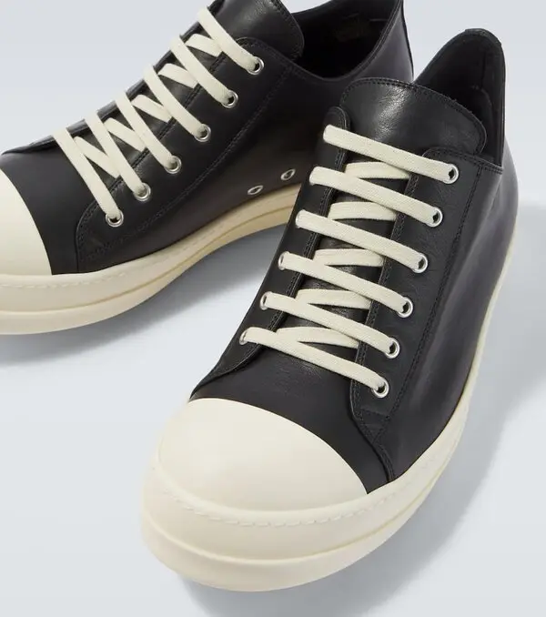 Rick Owens Leather Low-top Sneakers