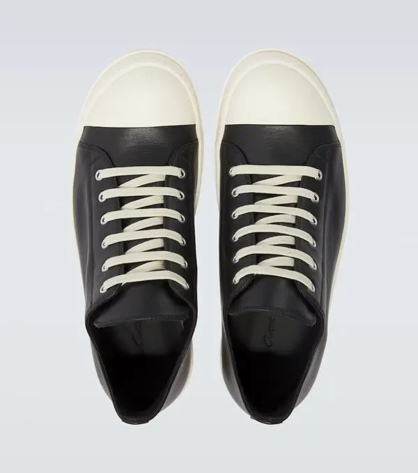 Rick Owens Leather Low-top Sneakers