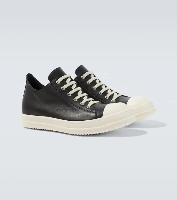 Rick Owens Leather Low-top Sneakers