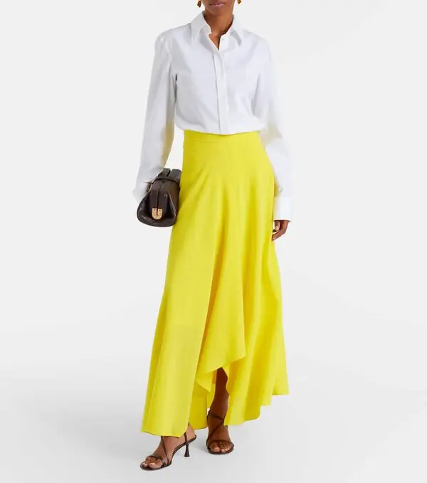 ROKSANDA Asha Crepe Maxi Skirt - Yellow