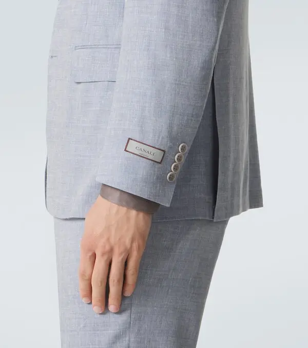 Canali Linen And Wool Suit - Blue