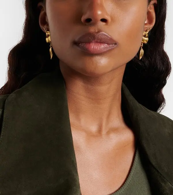 Saint Laurent Cherry Drop Earrings - Gold