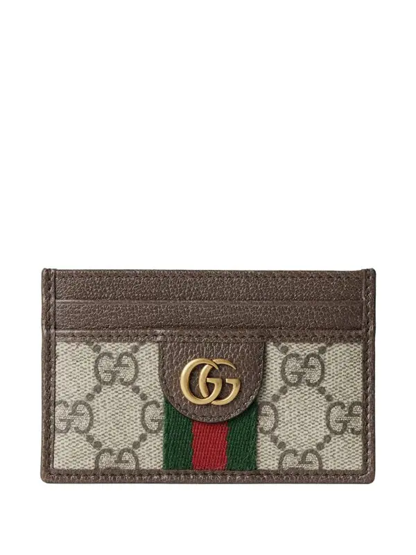 Gucci Ophidia Gg Card Case - Brown