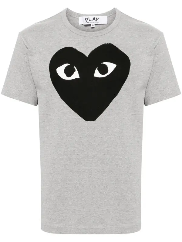 Play Comme Des Garcon Cotton T-shirt - Grey