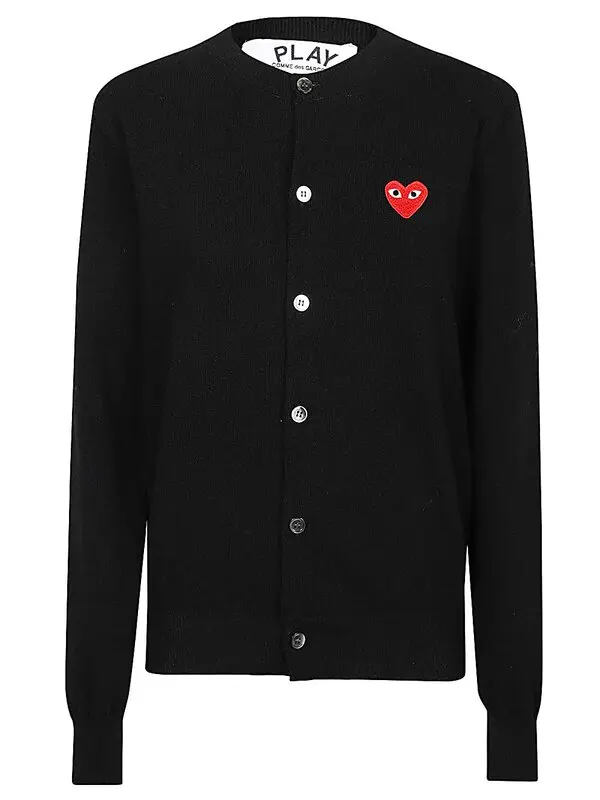 Play Comme Des Garcon Wool Cardigan