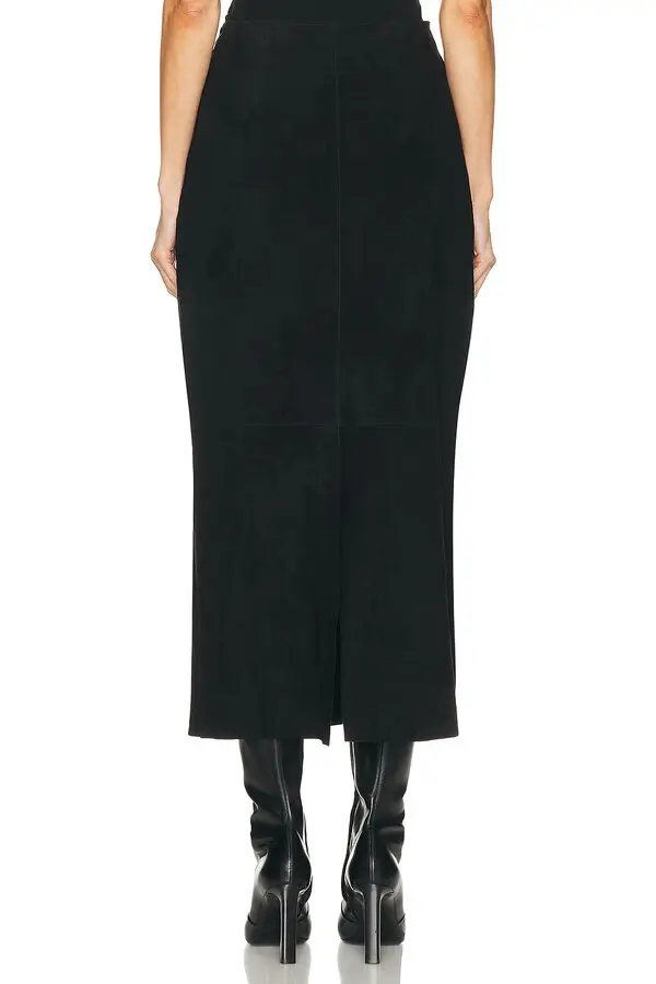 BY MALENE BIRGER Palomie Suede Skirt - Black