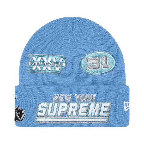 Supreme New Era Football Beanie - Blue