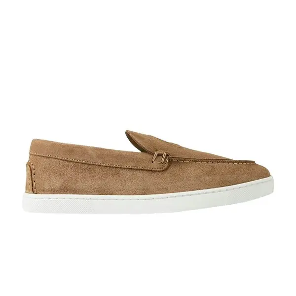 CHRISTIAN LOUBOUTIN Varsiboat Flat Loafers - Tan