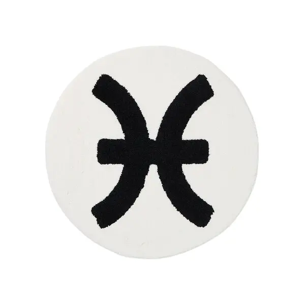 Goat X Gallery 1950 Horoscope Pisces Rug - White