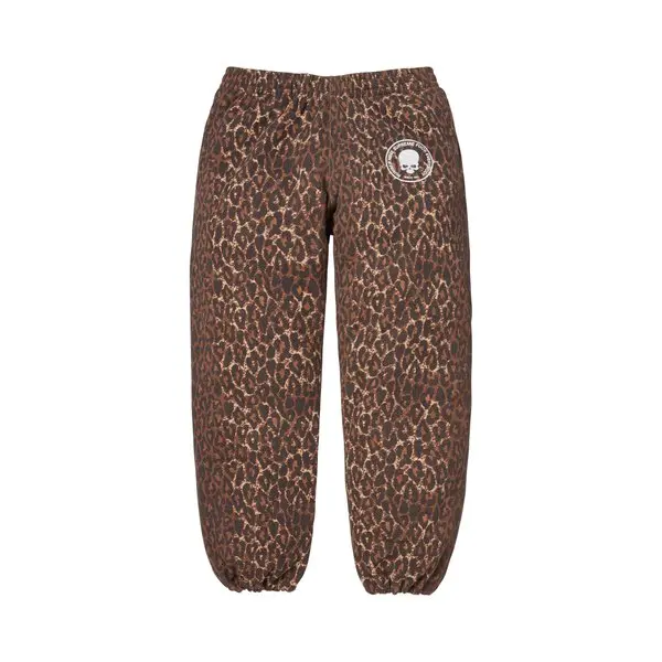 Supreme X Number Ine Leopard Drawstring Sweatpants