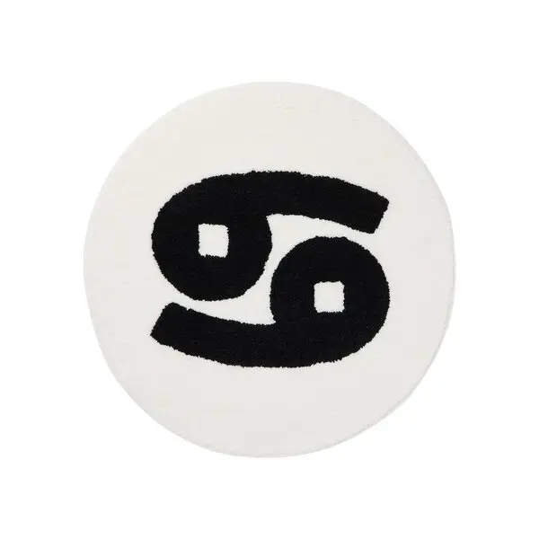 Goat X Gallery 1950 Horoscope Cancer Rug /black - White