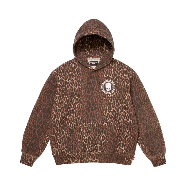 Supreme X Number Ine Leopard Hooded Sweatshirt