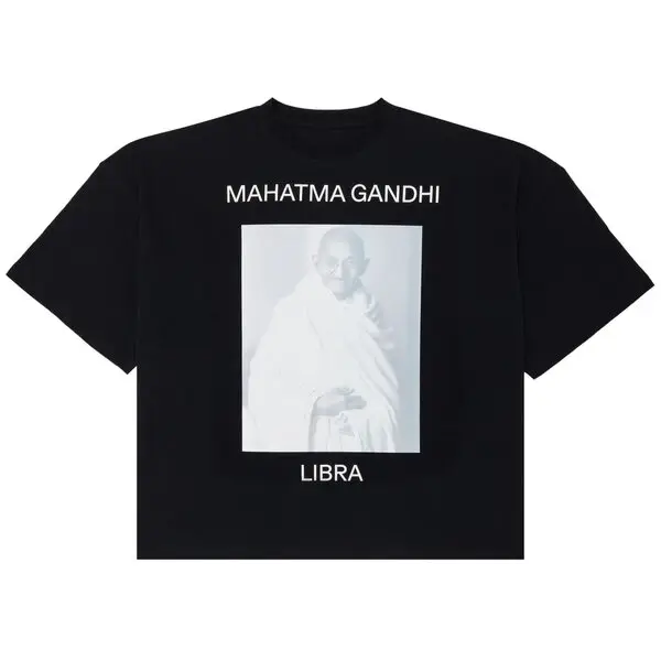 Goat Mahatma Gandhi Libra T-shirt - Black
