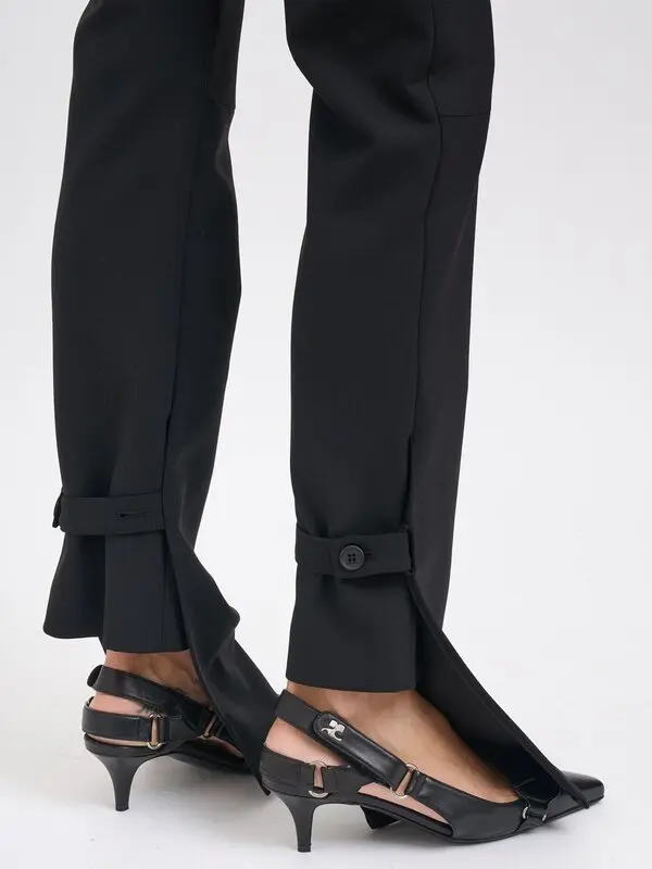 COURREGES Tailored Flared Trousers - Black