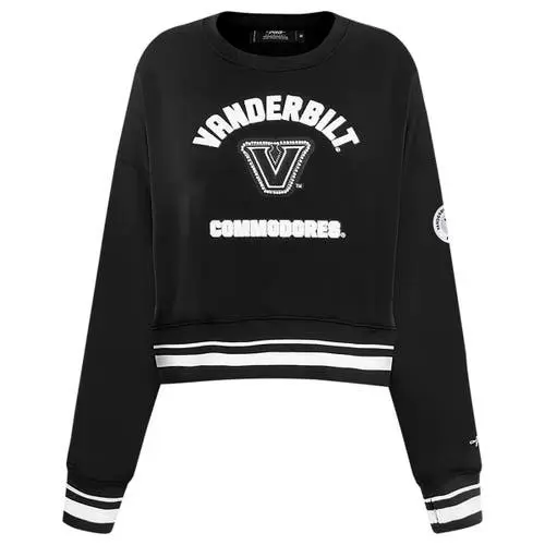 PRO STANDARD Vanderbilt Commodores Pearl Cropped Pullover Sweatshirt