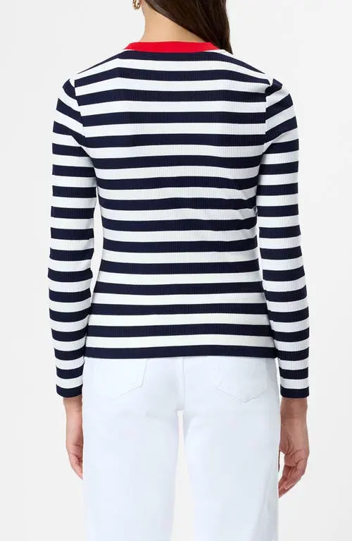 French Connection Esmae Stripe Rib Top