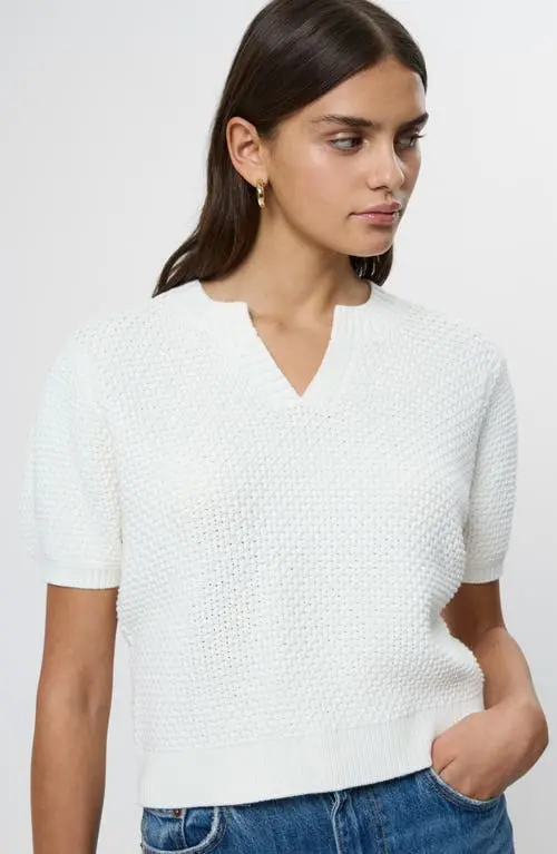 French Connection Remy Puff Sleeve Sweater - Summer White
