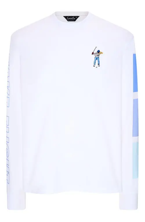EASTSIDE GOLF Flight Club Long Sleeve Graphic T-shirt - Bright White
