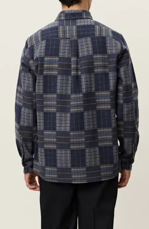 LES DEUX Kent Patchwork Check Button-down Shirt